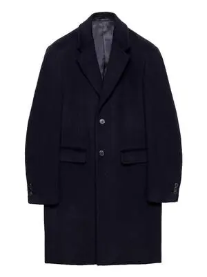 Prada Single-breasted Wool And Cashmere Coat - Blue