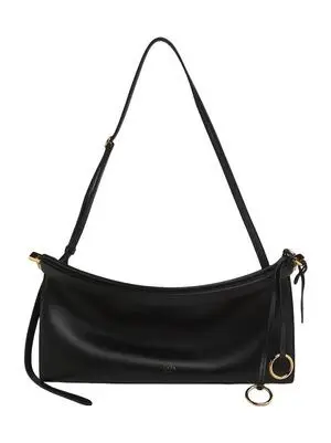 Alaïa Le Click East West Leather Shoulder Bag Noir