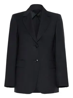 Max Mara Single Breasted Woollen Cloth Jacket Navy