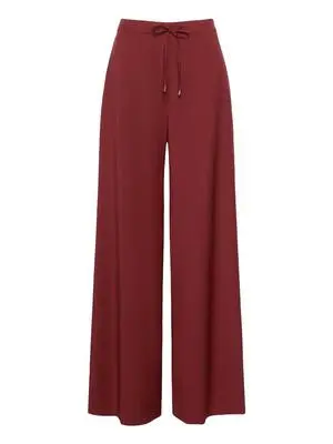 Max Mara Light Woollen Cloth Trousers - Ruby