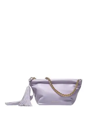 Carolina Herrera Pia Small Leather Clutch Violeta