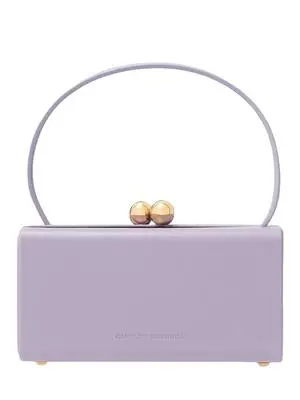 Carolina Herrera Mimi Leather Top Handle Bag - Violeta