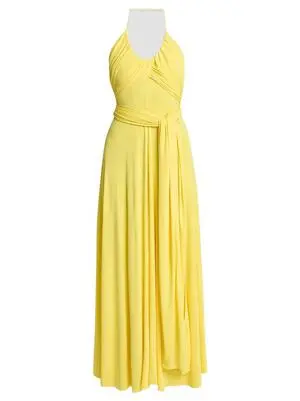 Alaïa Cross Fluid Jersey Maxi Dress - Beige Bijoux