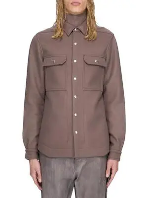 Rick Owens Tower Moleskin Outershirt Grape