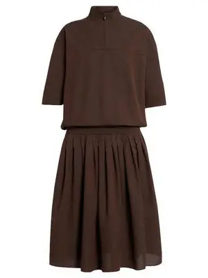 MAISON MARGIELA Cotton-wool Canvas Midi Dress - Brown