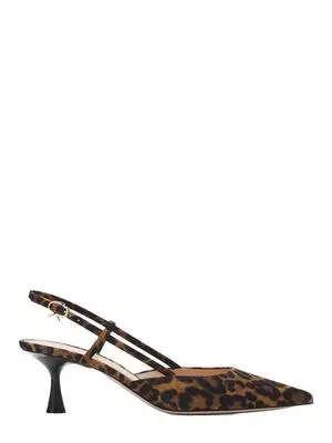 GIANVITO ROSSI Ascent 55mm -print Suede Slingback Pumps - Leopard