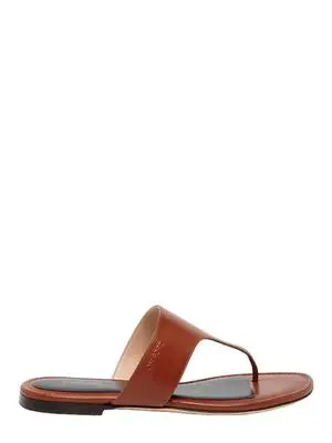 TOM FORD Leather Thong Sandals - Hazelnut