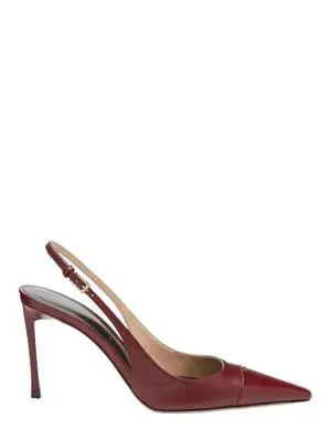 TOM FORD 85mm Leather Slingback Pumps - Ruby Red