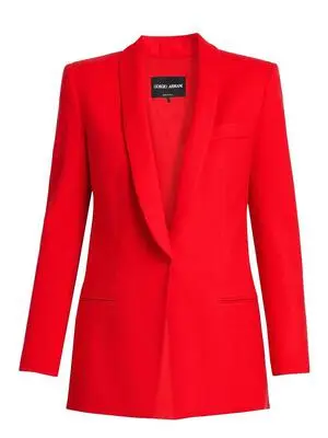 Giorgio Armani Shawl Lapel Virgin Wool Blazer - Geranium