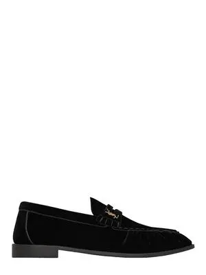 Saint Laurent Le Loafers Supple In Velvet - Black