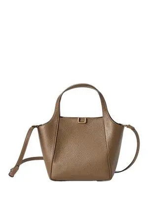 Brunello Cucinelli Sartorial Small Bucket Bag In Soft Grained Leather - Mud
