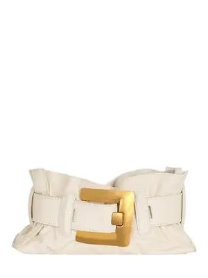 Balmain Mini Anthem Leather Top Handle Bag - Creme