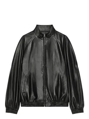 Givenchy Couture Seam Track Jacket In Nappa Leather - Black