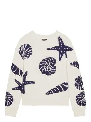 Rails Zoey Intarsia-knit Crewneck Sweater - Seashells