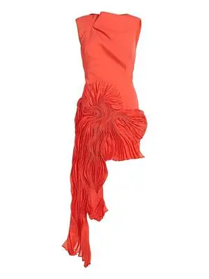 Acler Forever Young Aberleigh Organza-drape Minidress - Chilli