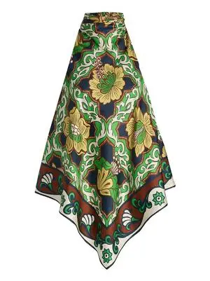 ALEMAIS Liana Halterneck Silk Top Multi