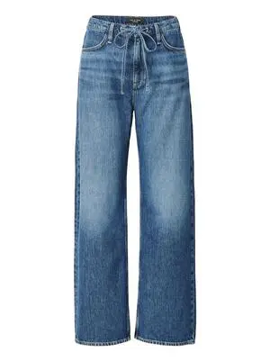 Rag & Bone Phoebe Drawstring Wide Leg Jeans - Floyd