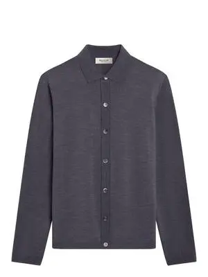 Bugatchi Alistair Wool Shirt Anthracite