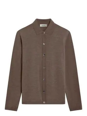 Bugatchi Alistair Wool Shirt Walnut