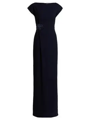SACHIN BABI Kelly Embellished Stretch-crepe Column Gown - Midnight