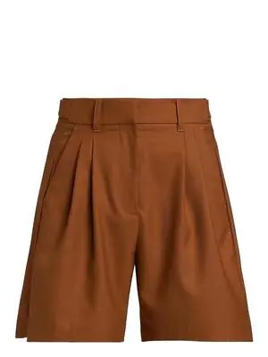 Ronny Kobo Andora Wool-blend Long Shorts - Rust