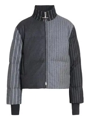 Thom Browne Chalk Striped Flannel Down Jacket - Medium Grey