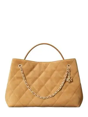 TORY BURCH Fleming Suede Carryall Shoulder Bag