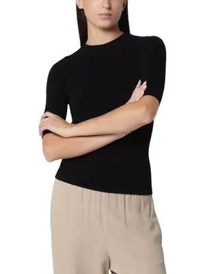 TOTEME Compact Jersey Top - Black
