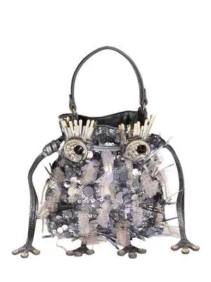 ANYA HINDMARCH Creature Embellished Suede Crossbody Bag
