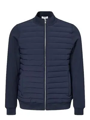 ARNE Hybrid Quilted Woven Jacket - Navy