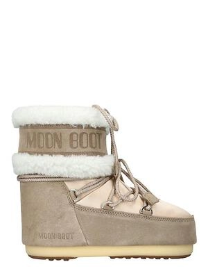 Moon Boot Icon Low Suede And Faux-fur S - Peach