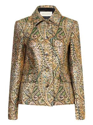 Dries Van Noten Bettsy Metallic-pattern Jacquard Jacket - Multi