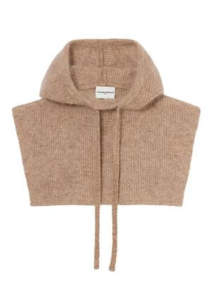 Claudie Pierlot Ribbed Wool-blend Balaclava 1size Camel
