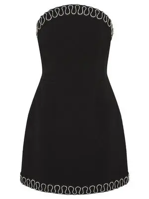 Rebecca Vallance Nyx Bonded Crepe Strapless Mini Dress - Black