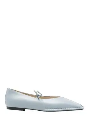 ALOHAS Alohas V-Cut Leather Flat Shoes With Self-Tie Instep Bows