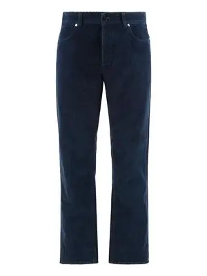 STONE ISLAND Stone Island Five-Pocket Regular Straight Jeans In Ribbed Velvet