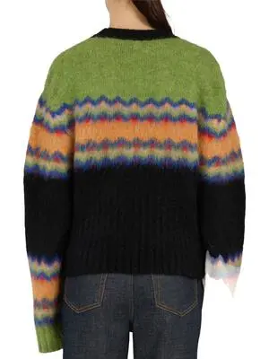 GANNI Fair Isle-inspired Alpaca-blend Sweater - Multicolou