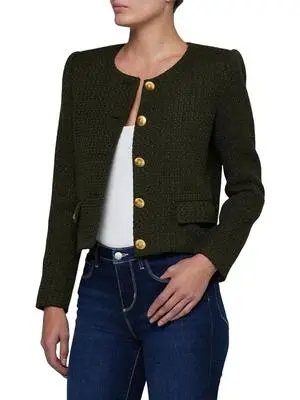 L & APOS;AGENCE Zell Collarless Jacket - Army