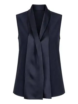 FW26 SHELBY Scarf-front Shirt Navy
