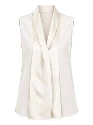 FW26 SHELBY Scarf-front Shirt Parchment