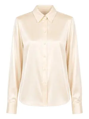 FW26 BROOKS Satin Shirt Vanilla