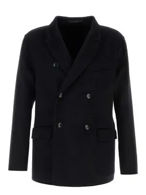 Giorgio Armani Midnight Cashmere Blend Blazer - Blue