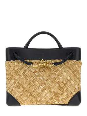 Bottega Veneta Bottega Veneta Women Raffia Small Andiamo Handbag Brown