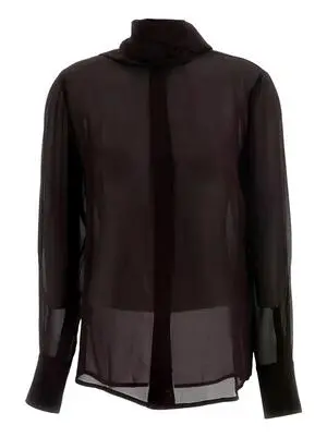 7 For All Mankind Silk Bow-detail Blouse - Red