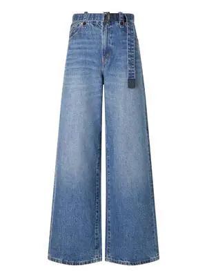 SACAI + Levi's Belted Mid-rise Wide-leg Jeans