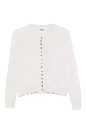 Alpha Studio Button-up Knitted Cardigan Neutrals