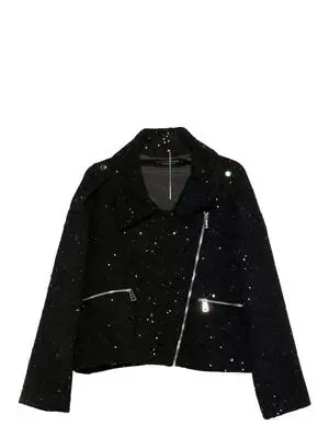 SIMONA CORSELLINI Sequin-embellished Jacket - Black