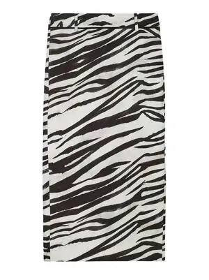 PATRIZIA PEPE Zebra-print Pencil Midi Skirt