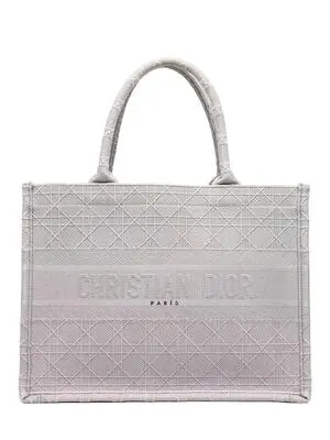 DIOR 2020 Medium Cannage Embroidered Book Tote Bag