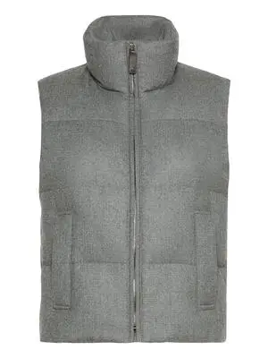 Max Mara Stretch-cashmere Down Gilet - Grey
